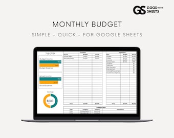 Digital Budget Planner Google Sheets Template Monthly & Yearly Expense ...