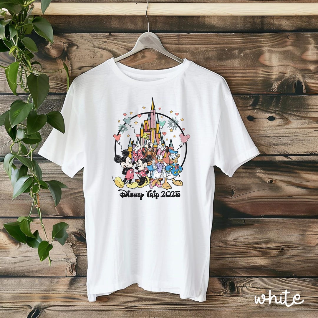 Disney Castle Trip 2025 Shirt, Mickey and Friends Vacation Shirt ...