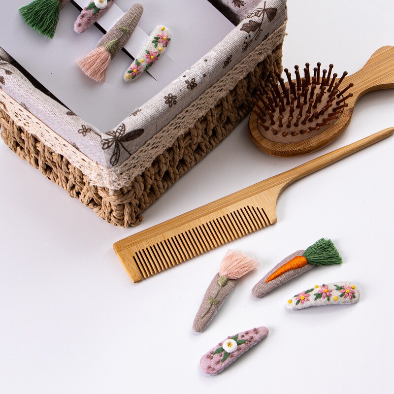 Embroidery Hair Clip - Etsy