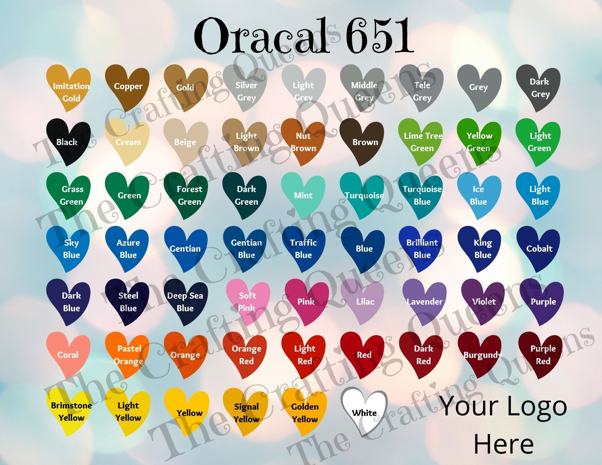 Oracal 651 Colour Chart Digital Download - Etsy