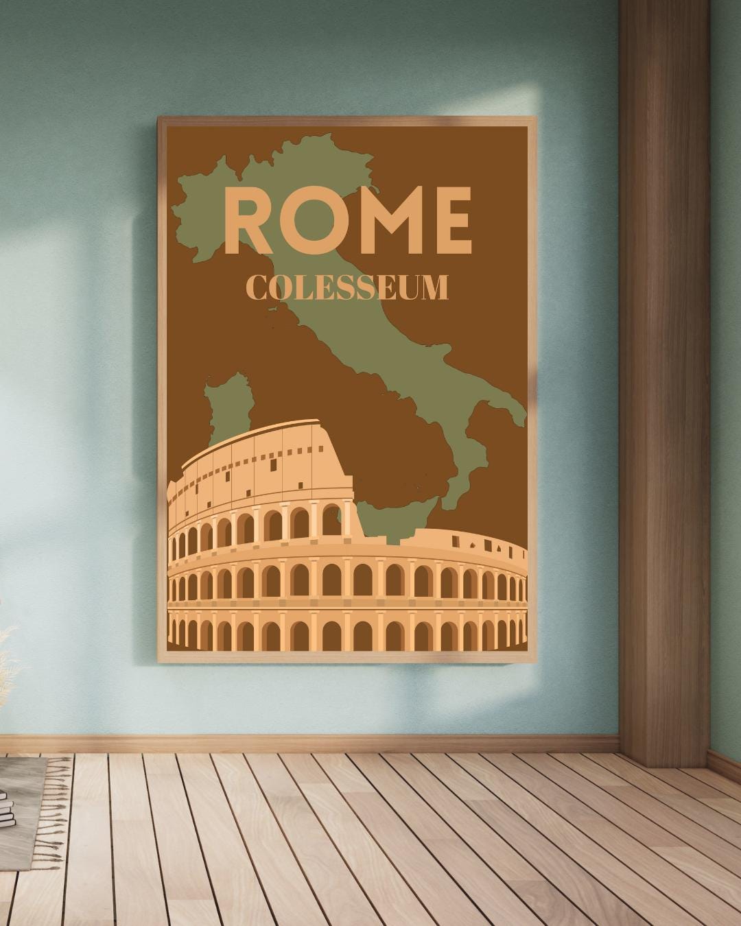 Rome Colosseum Digital Wall Art Print – Vintage Italy Travel Poster ...