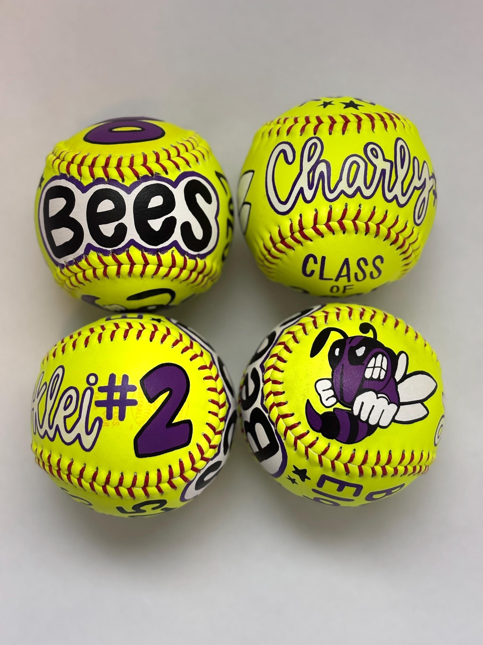 Customized Hand-painted Softball - Etsy