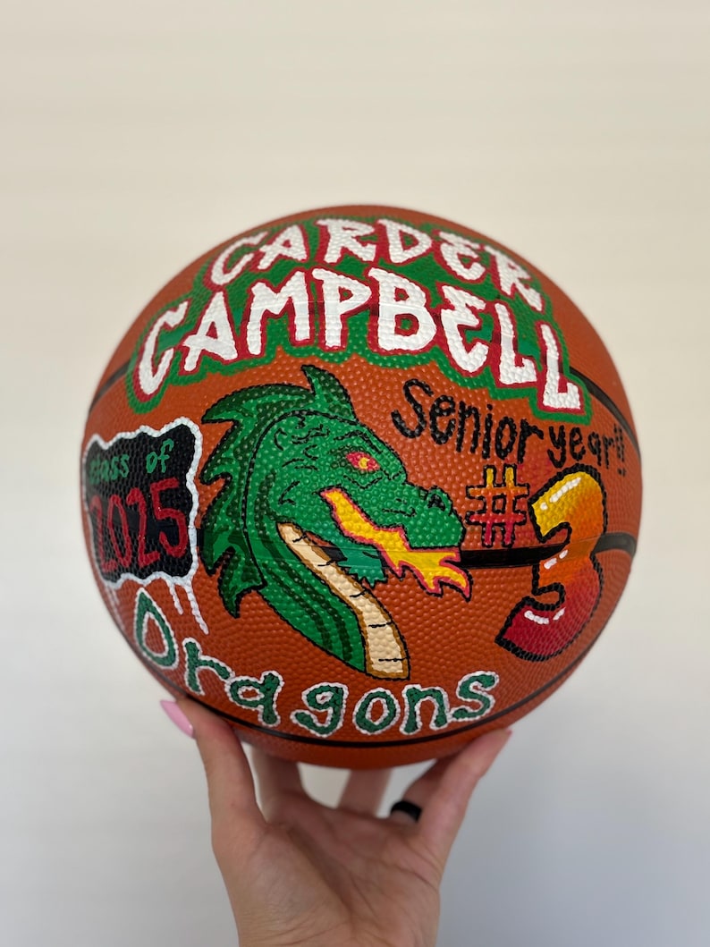 Painted Basketball - Etsy