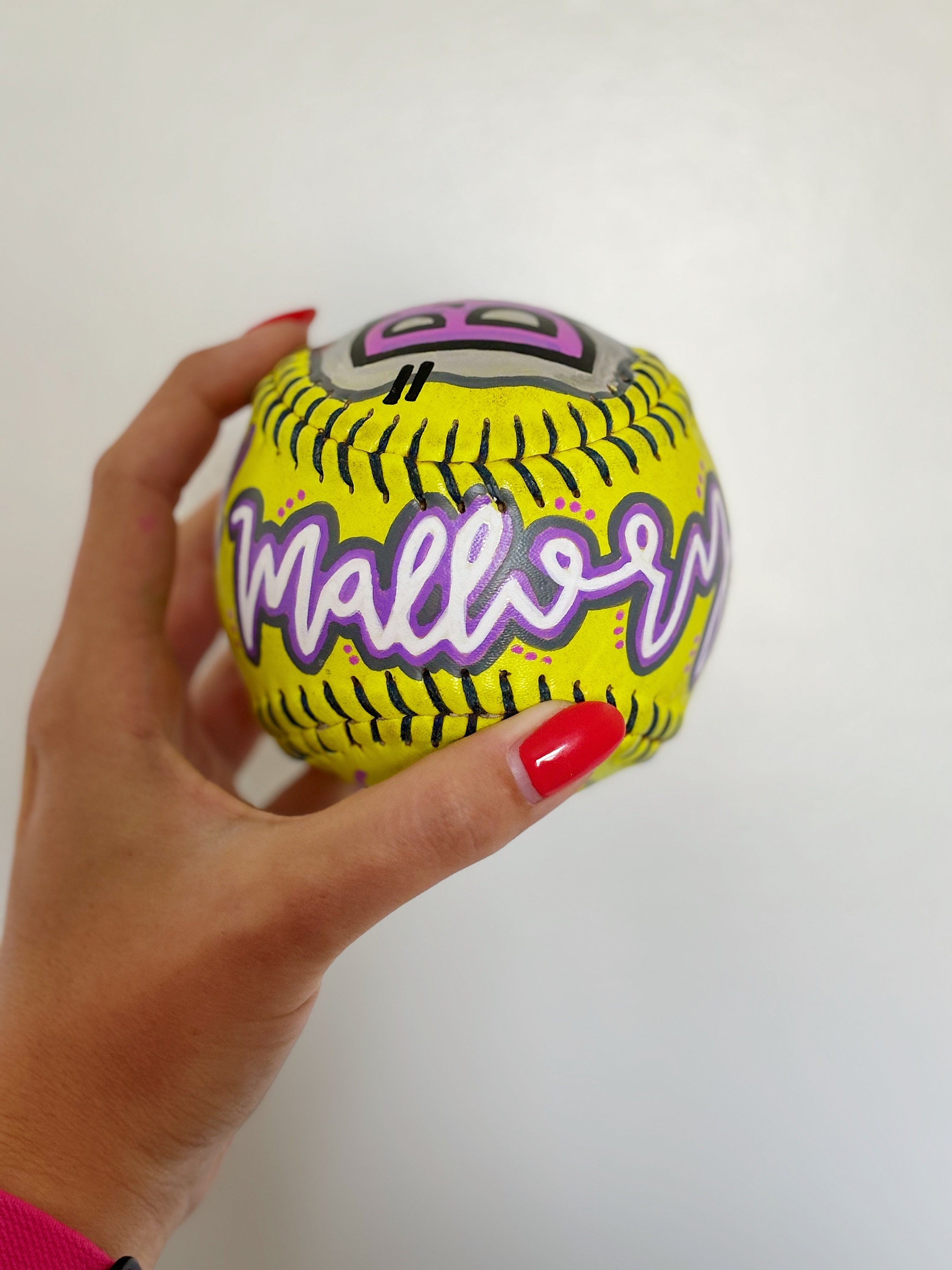 Customized Hand-painted Softball - Etsy