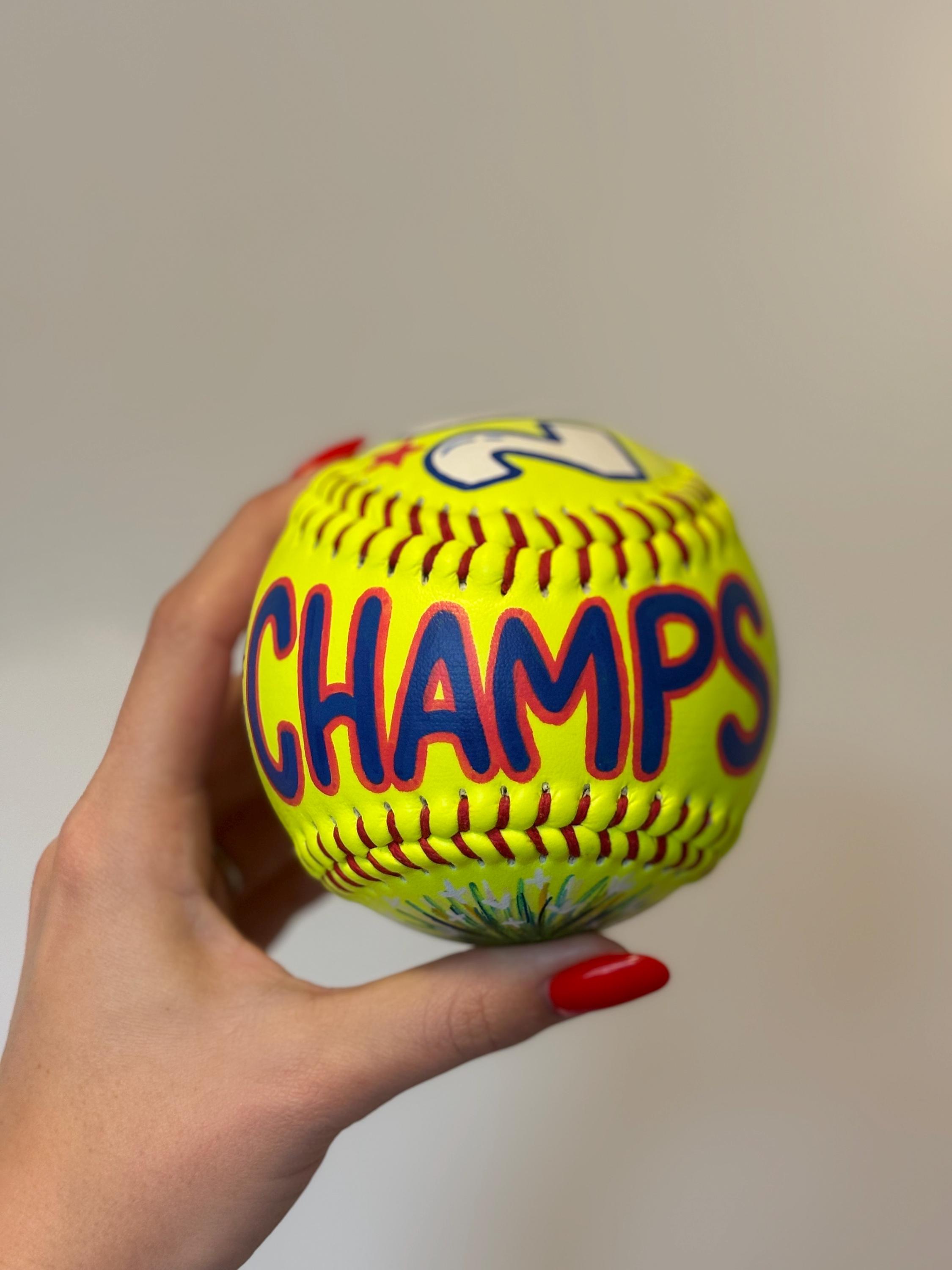 Customized Hand-painted Softball - Etsy
