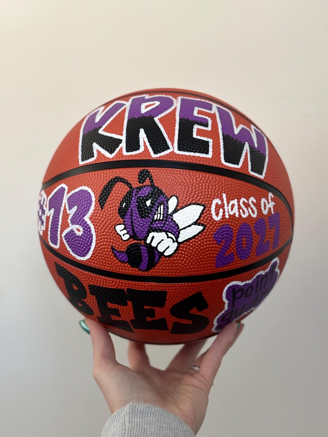 Painted Basketball - Etsy