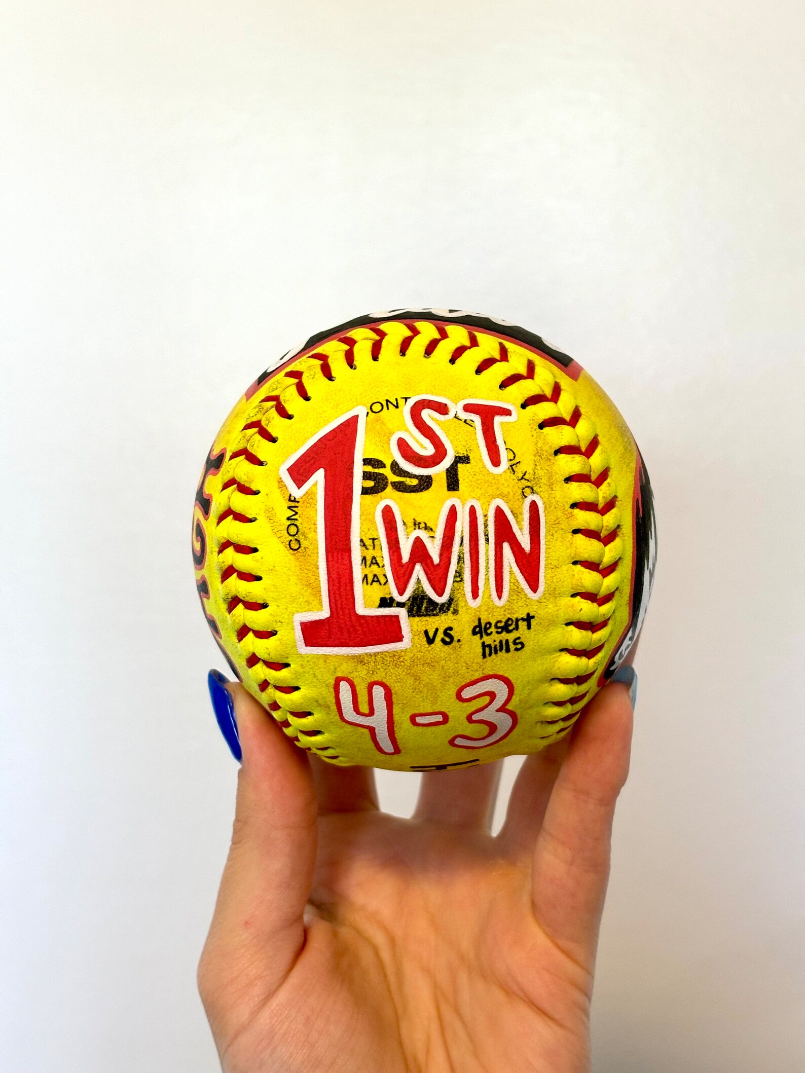 Customized Hand-painted Softball - Etsy