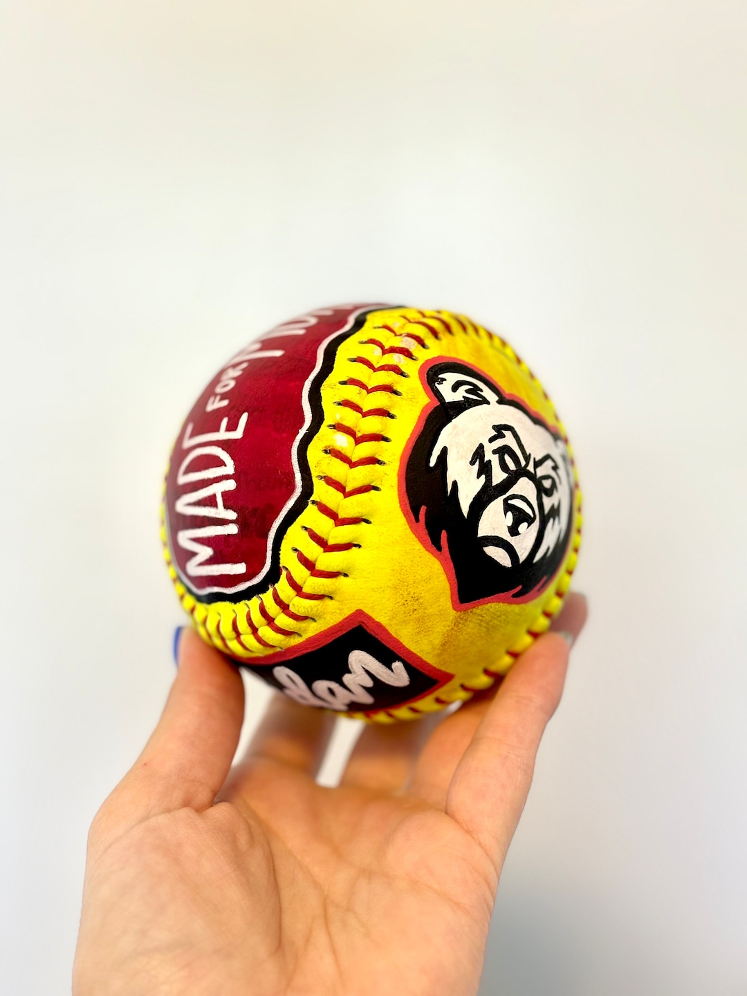 Customized Hand-painted Softball - Etsy