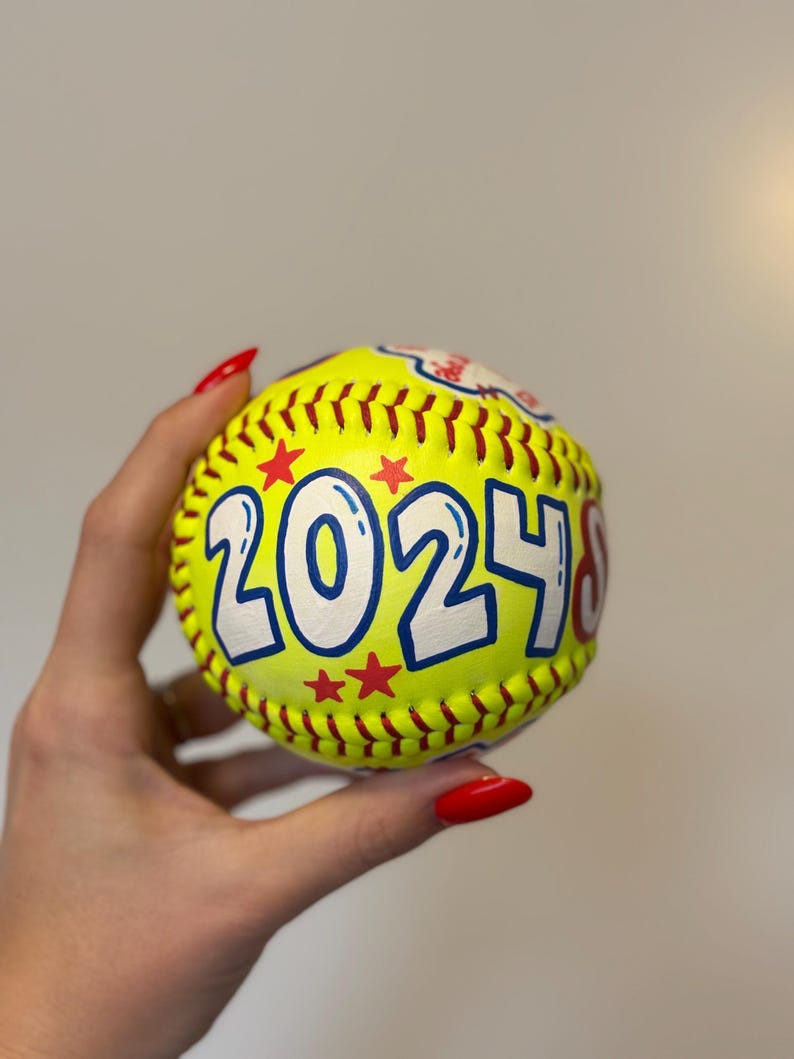 Customized Hand-painted Softball - Etsy