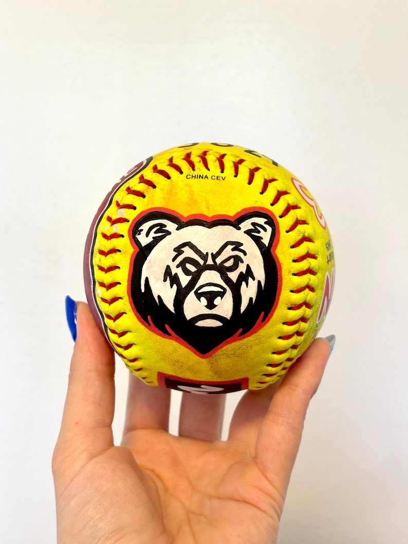 Customized Hand-painted Softball - Etsy