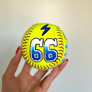 Customized Hand-painted Softball - Etsy
