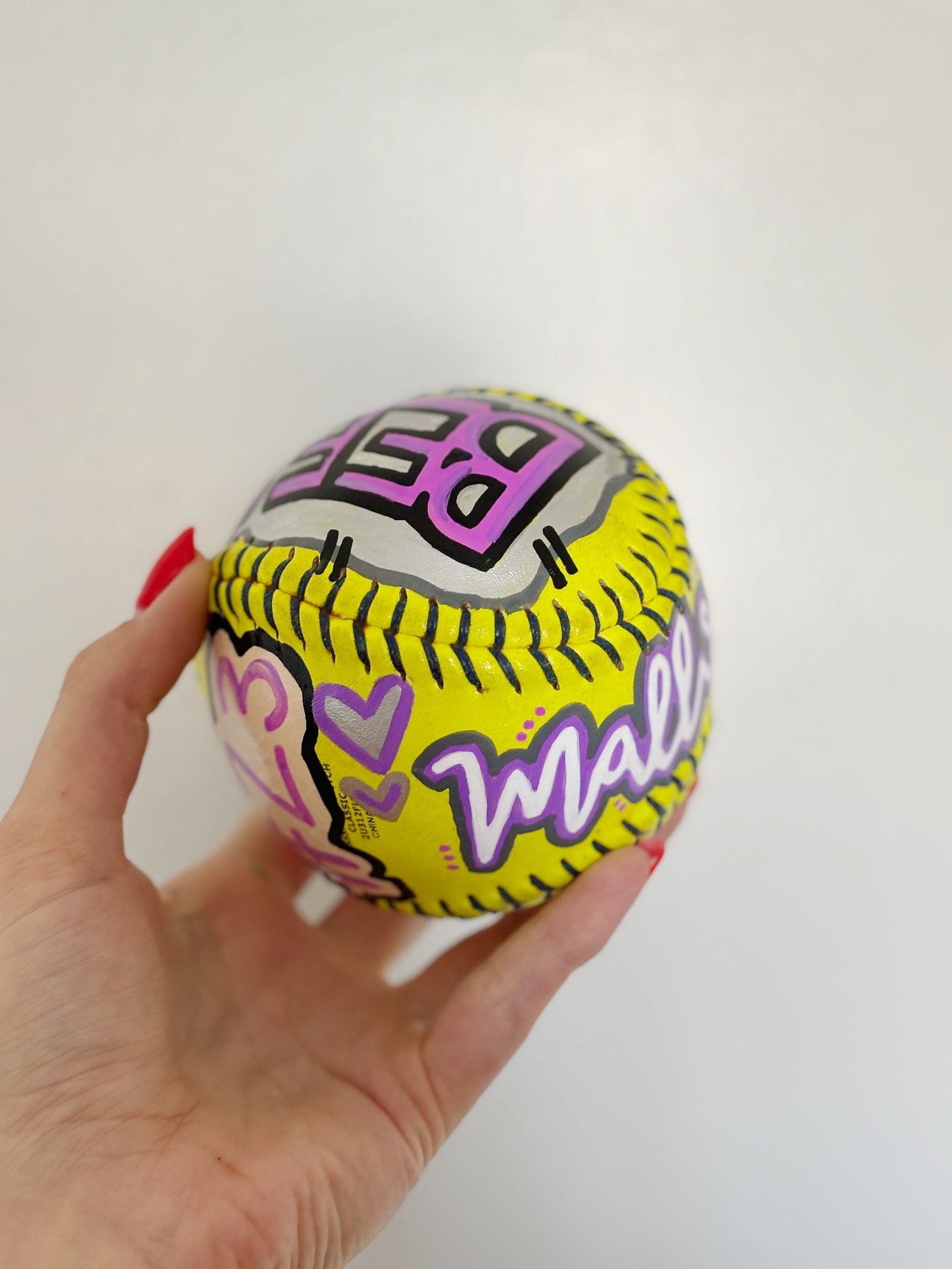 Customized Hand-painted Softball - Etsy