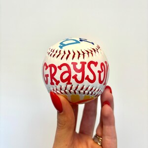 Customized Hand-painted Baseball - Etsy