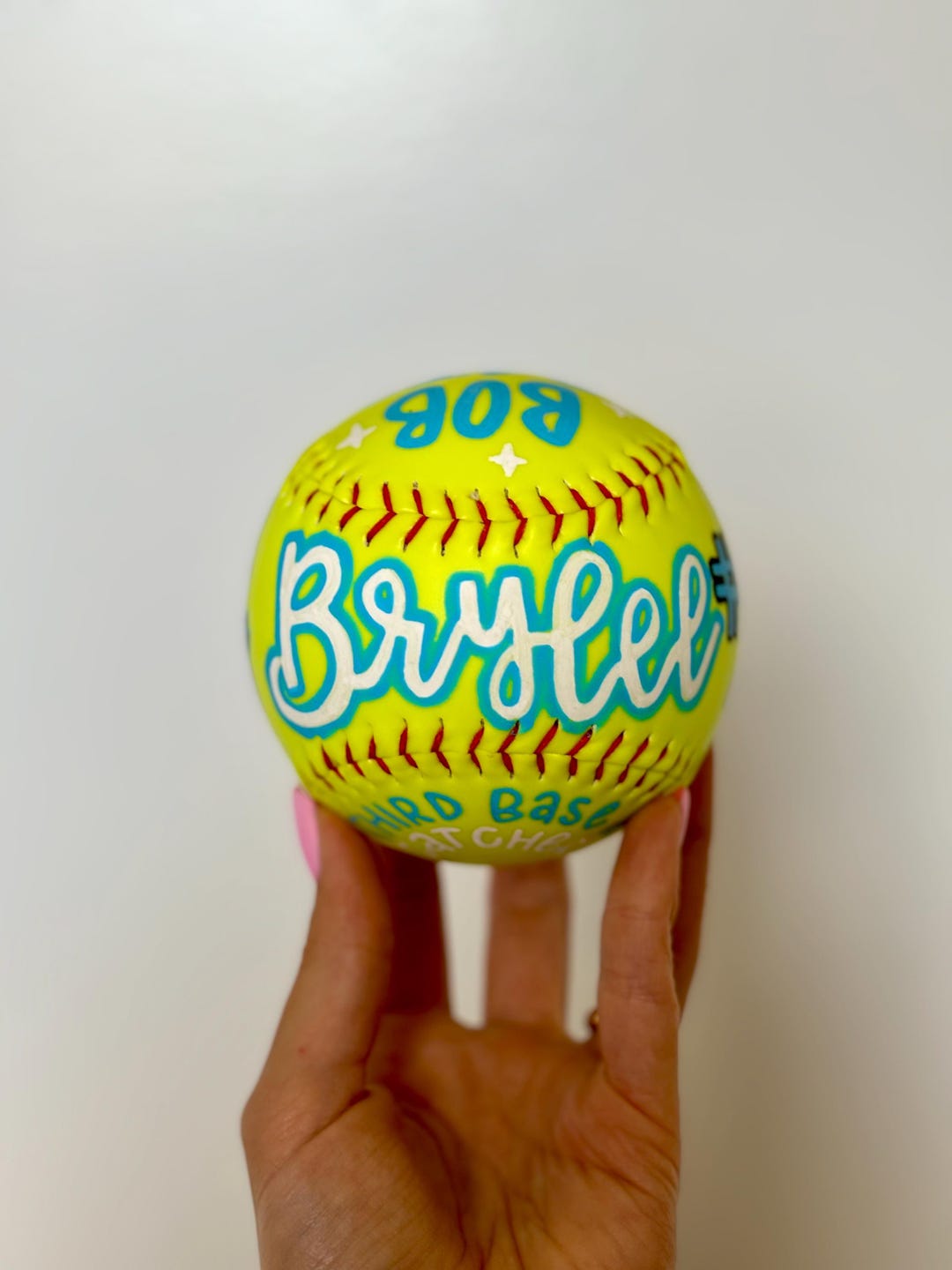Customized Hand-painted Softball - Etsy