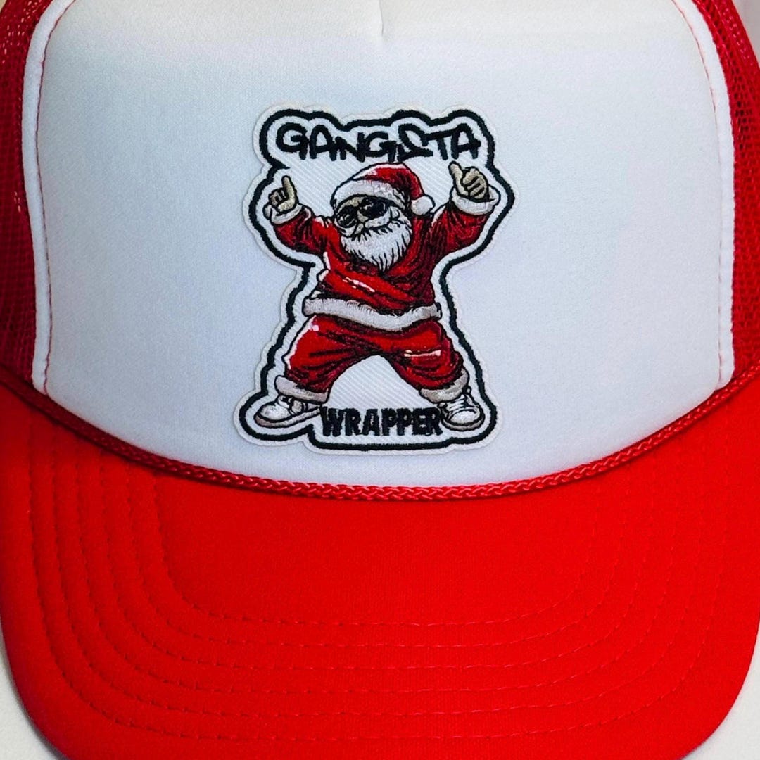 Get Your Christmas Wrap on With Our Red Santa “gangsta Wrapper” Trucker ...