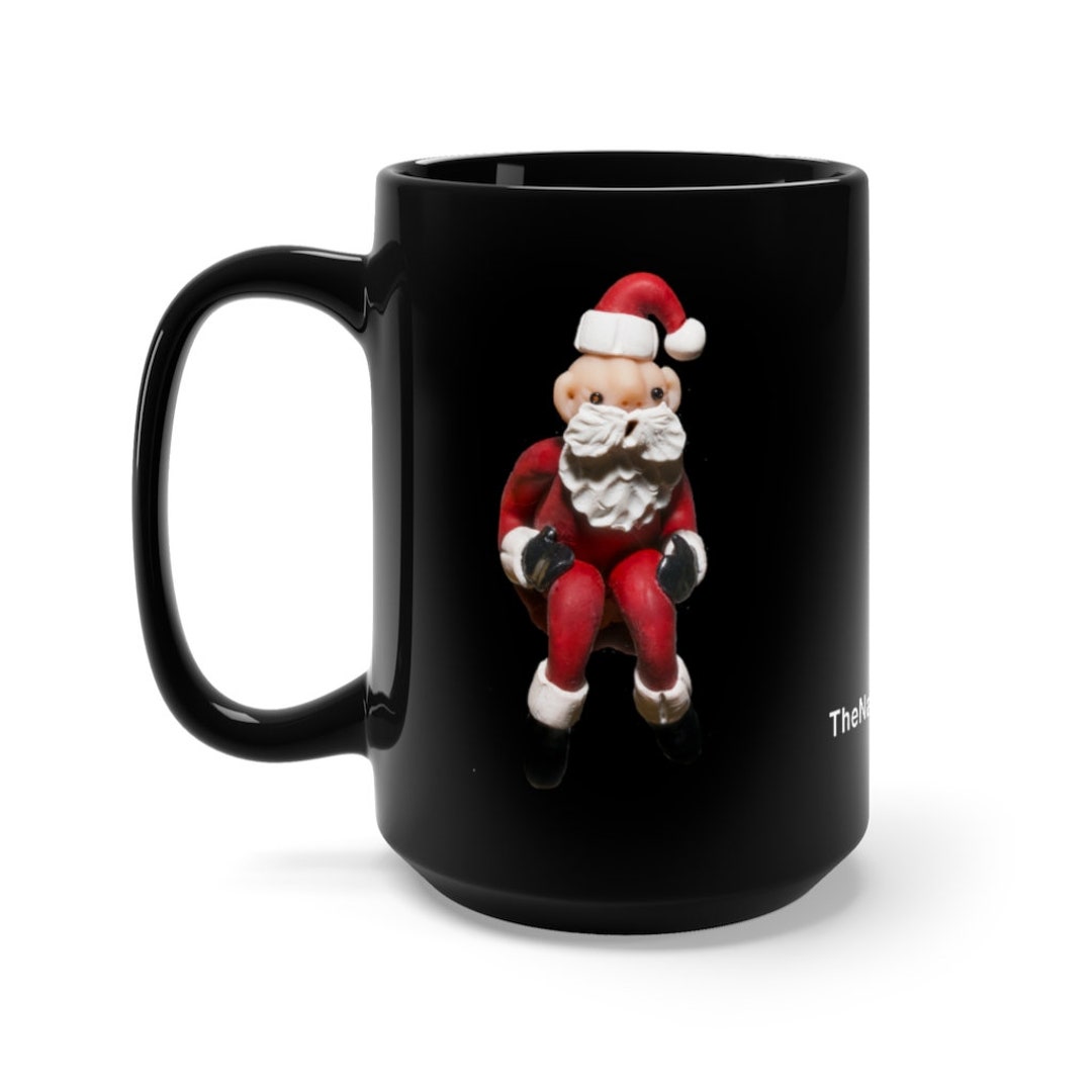 Naughty, Mooning, Santa, Mug, 15 Oz, Christmas Coffee Cup, Coffee Mug ...