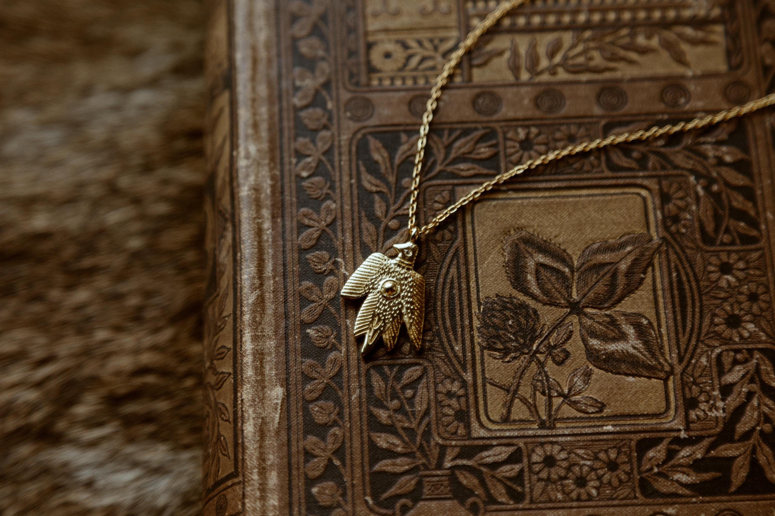 Thunderbird. a Mythical Gold Bird Talisman Necklace. - Etsy