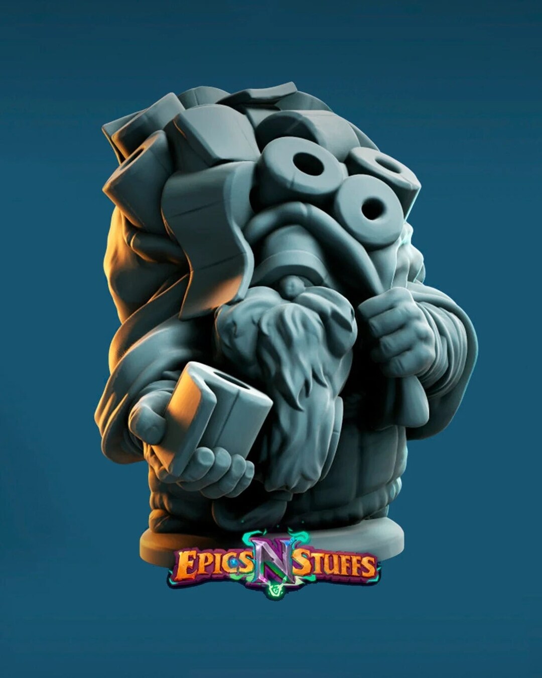 Dwarven Toilet Paper Merchant Dwarves Miniature 3D Printed Dungeons and ...