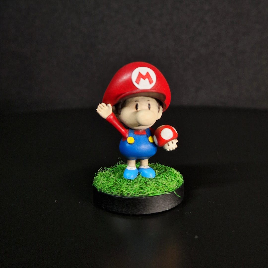 Baby Mario Super Mario Hand Painted 3D Printed Fan Art Collectible Gift ...