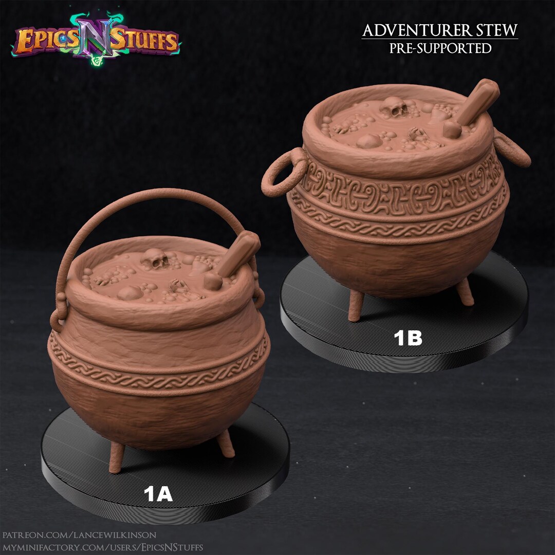 Adventurer Stew 1A Miniature 3D Printed Dungeons and Dragons Miniature ...