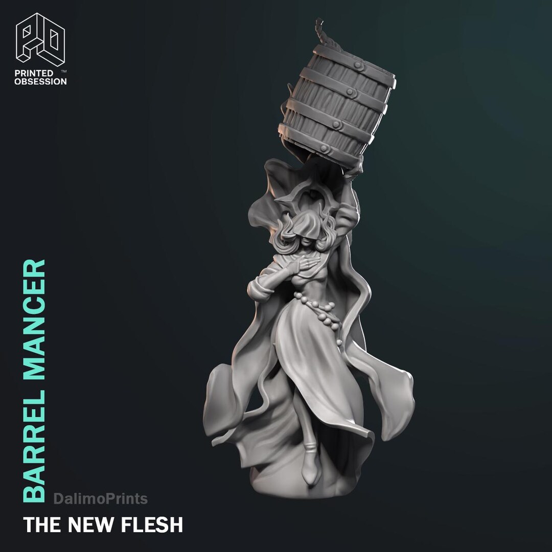 Barrel Mancer the New Flesh Miniature 3D Printed Dungeons and Dragons ...