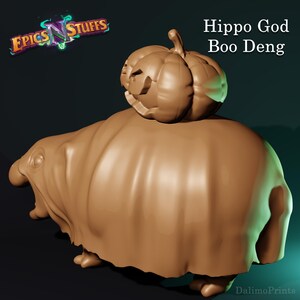 Boo Deng Hippo God Miniature 3D Printed Dungeons and Dragons Miniature ...