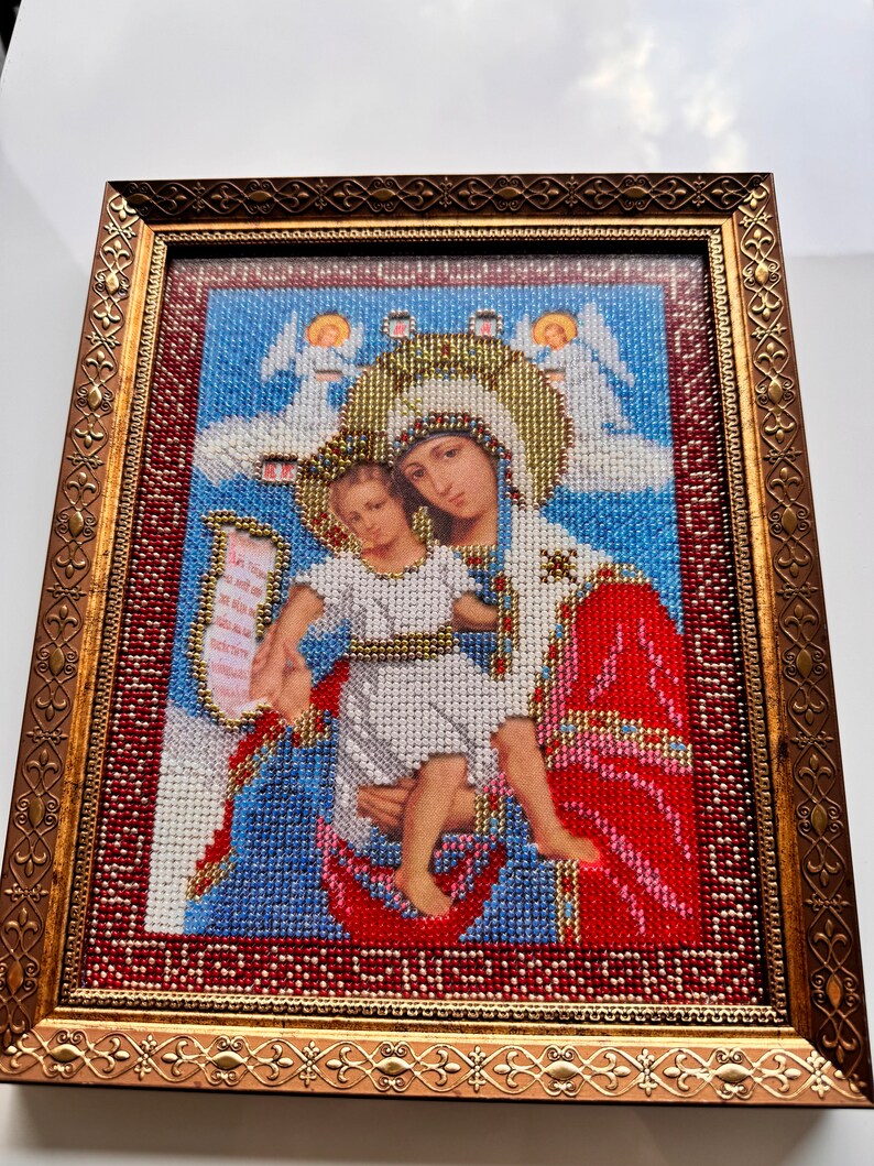 Icon, Handmade Icon, Embroidered Icon, Bead Icons, Handmade Beadwork ...