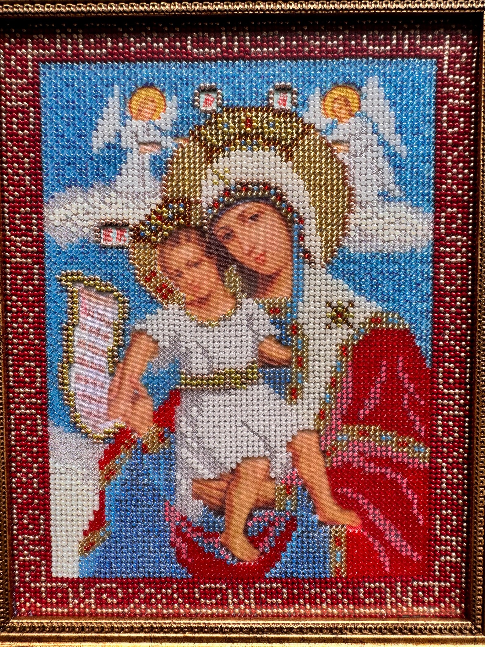 Icon, Handmade Icon, Embroidered Icon, Bead Icons, Handmade Beadwork ...