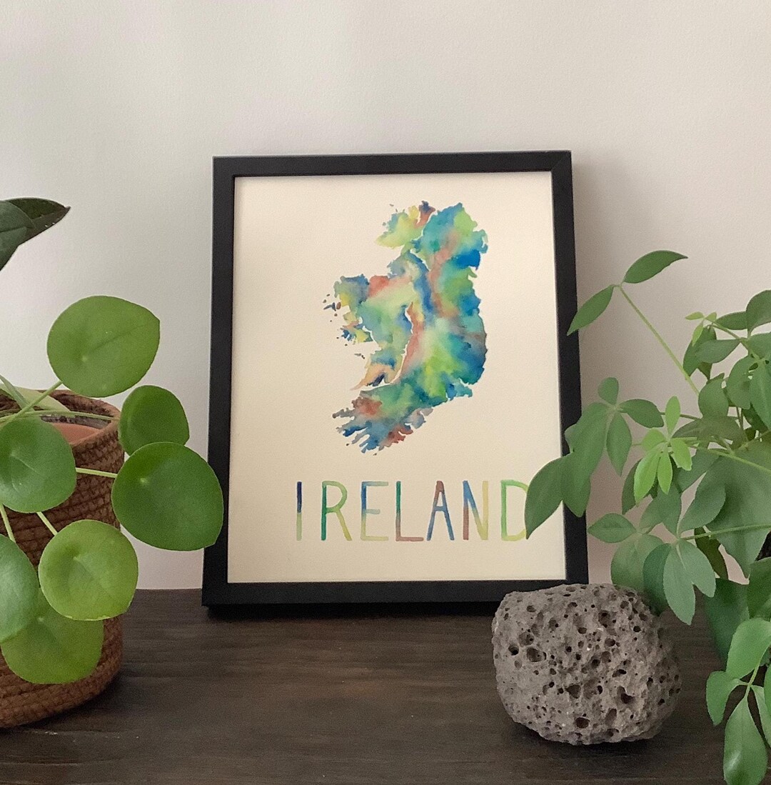 Ireland Watercolor Map - Etsy
