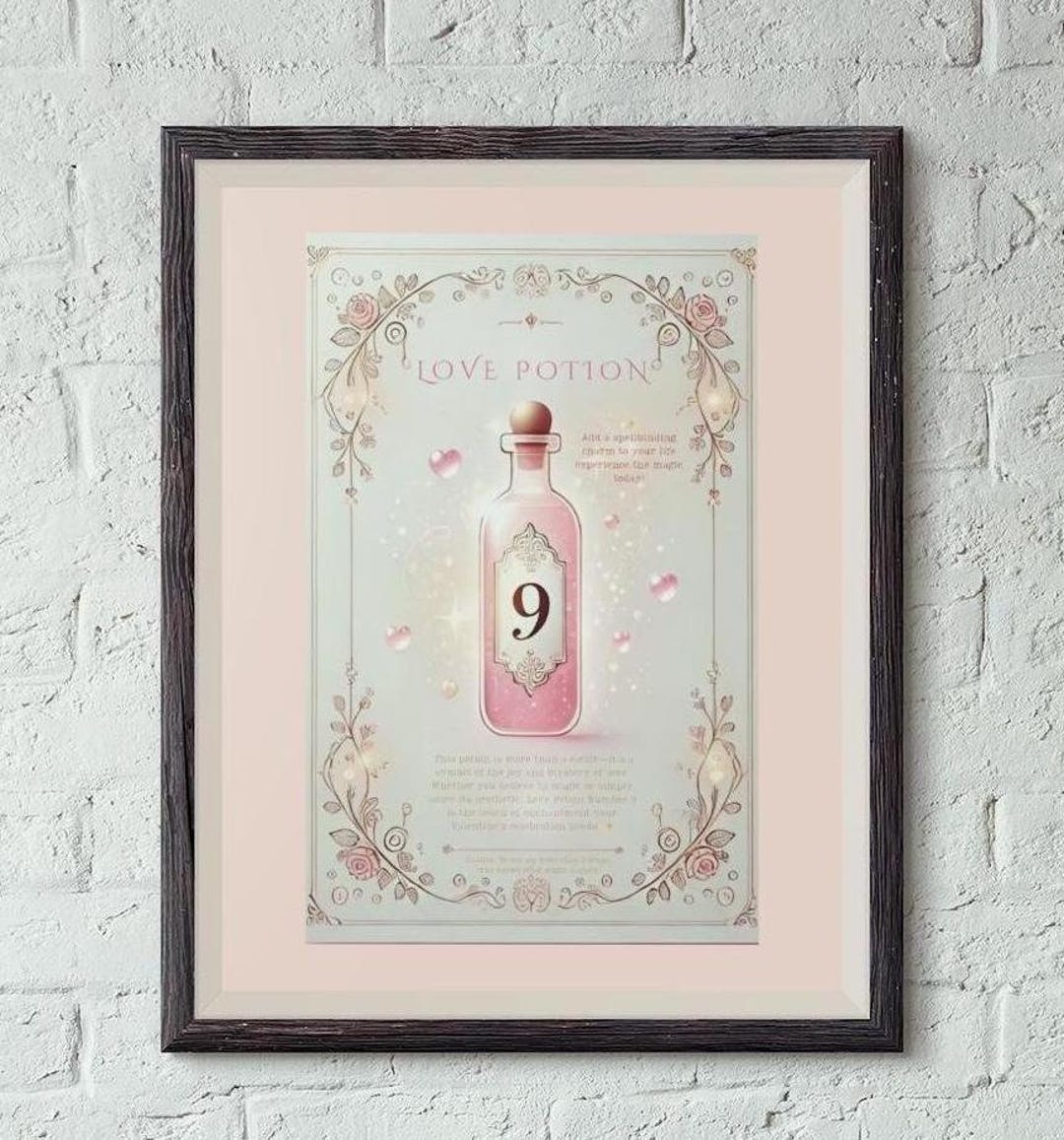 Love Potion Number 9 Poster: Vintage Romantic Art Print - Etsy