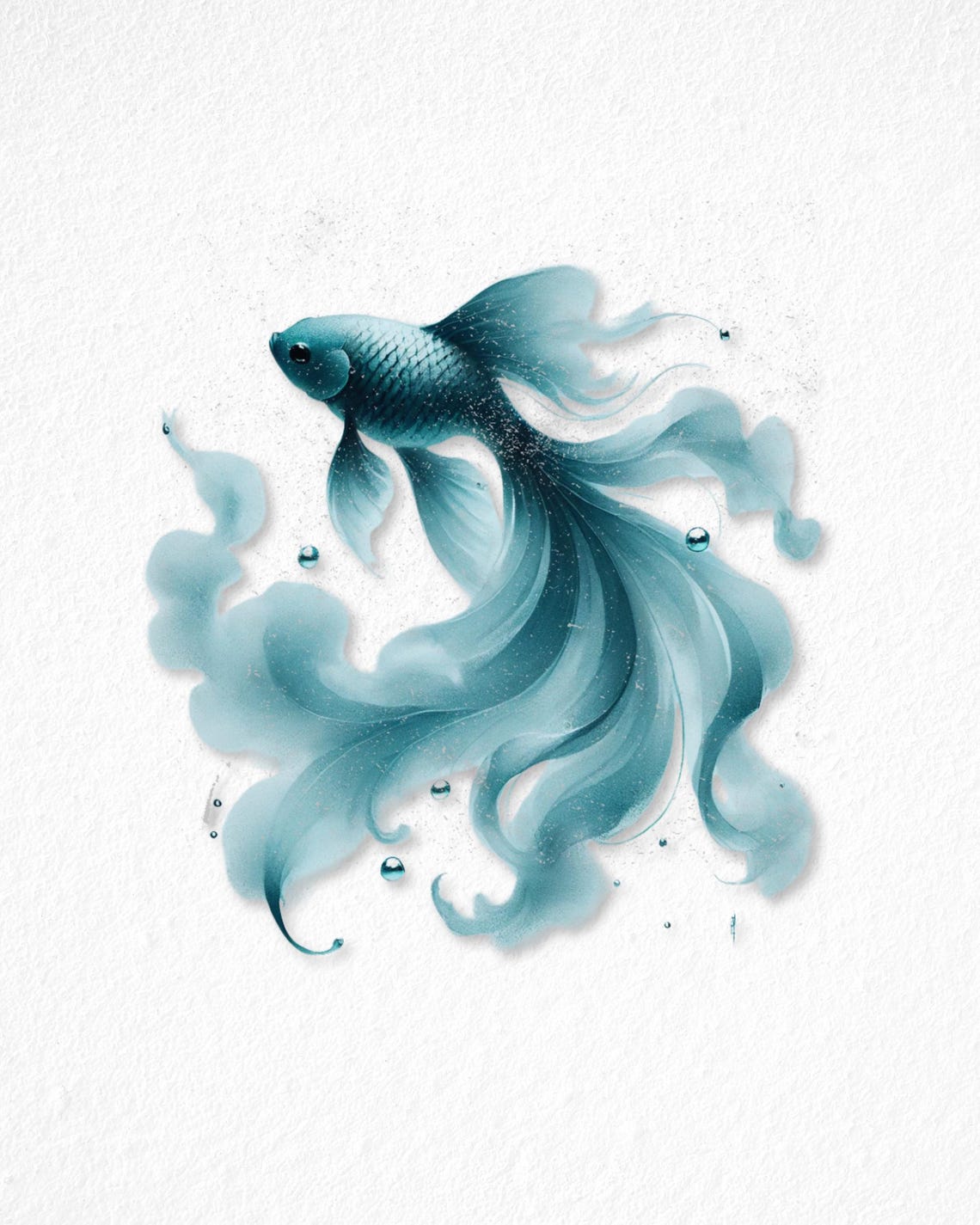 Teal Fish Trio Watercolor Art Prints: Coastal Wall Decor (digital ...