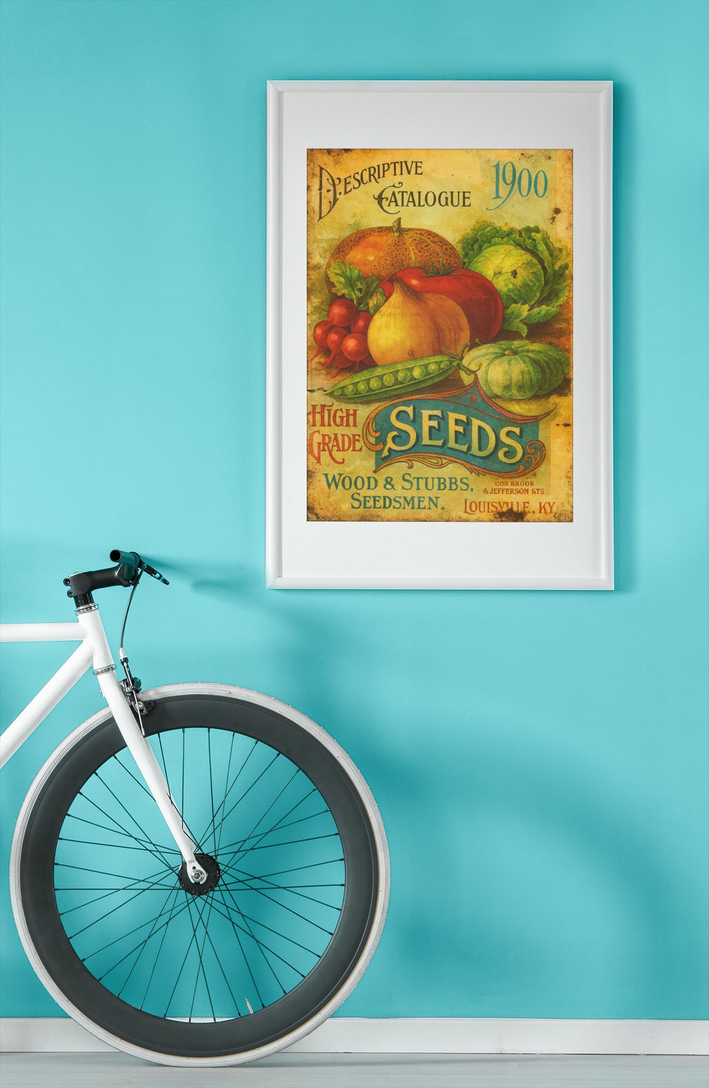 Vintage Vegetable Seed Catalogue Poster: Retro Farmhouse Kitchen Print ...