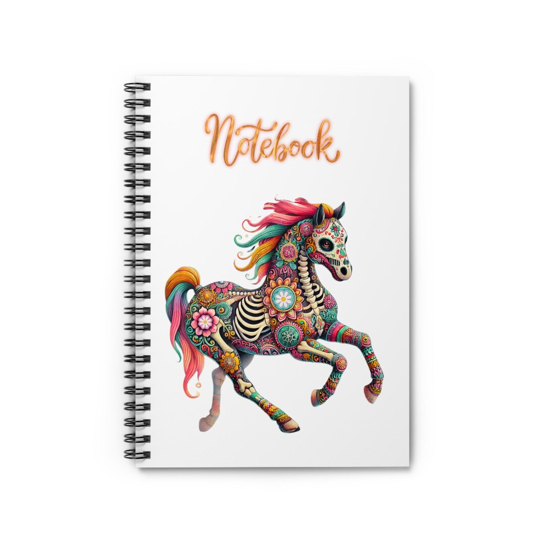 Colorful Horse Spiral Notebook: Ruled Line Journal - Etsy