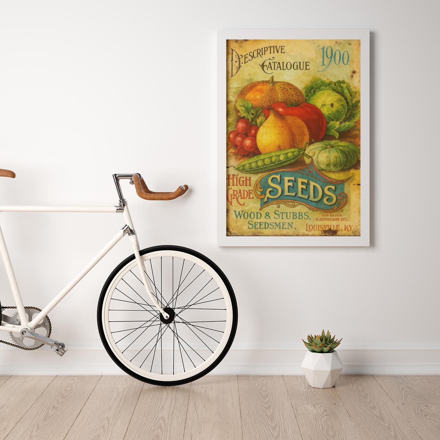 Vintage Vegetable Seed Catalogue Poster: Retro Farmhouse Kitchen Print ...