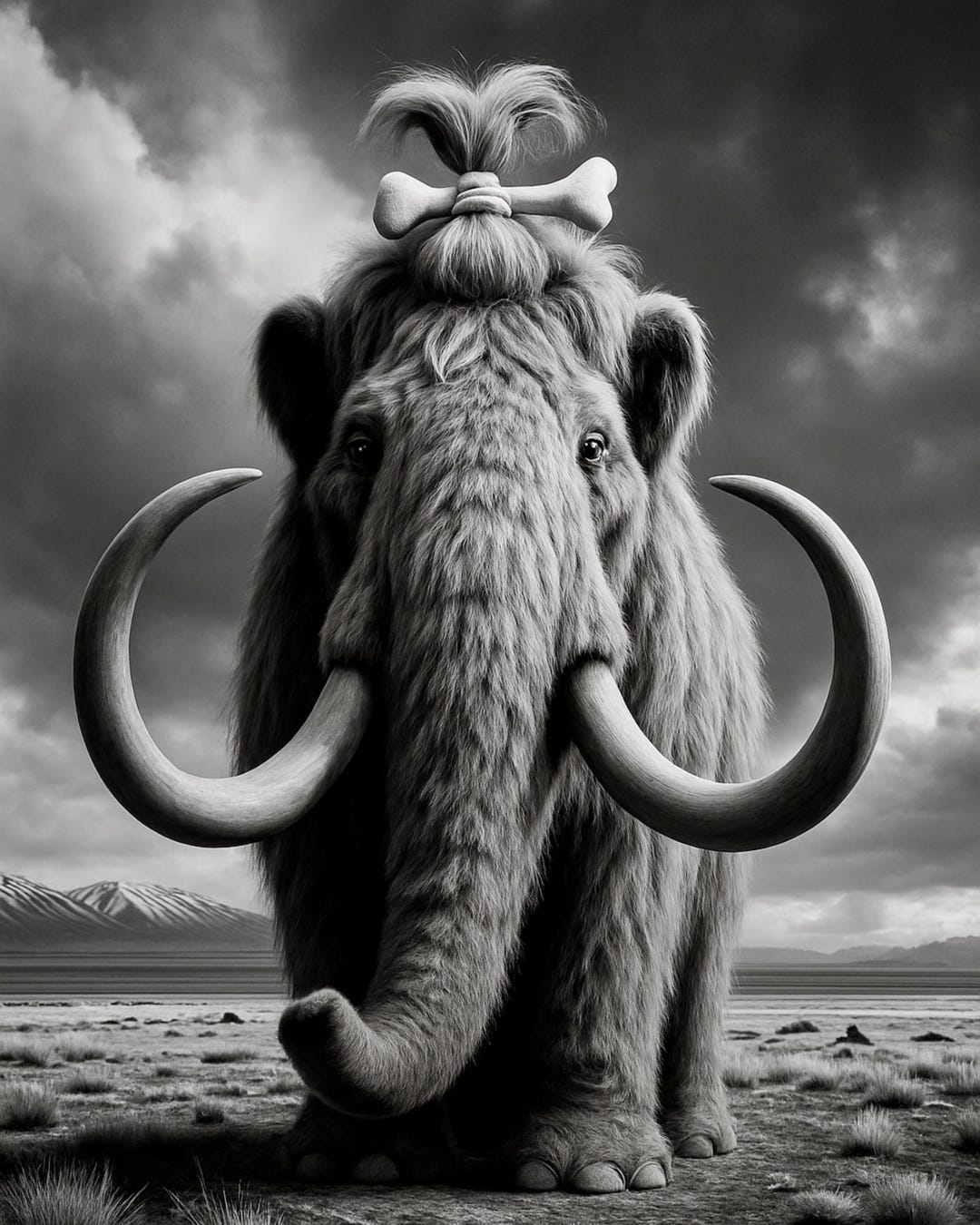 Funny Mammoth Photography Print: Prehistoric Animal Wall Art (digital ...