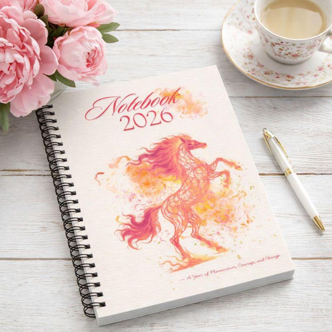 Fire Horse 2026 Spiral Notebook | Chinese Zodiac Journal, 6" X 8", - Etsy