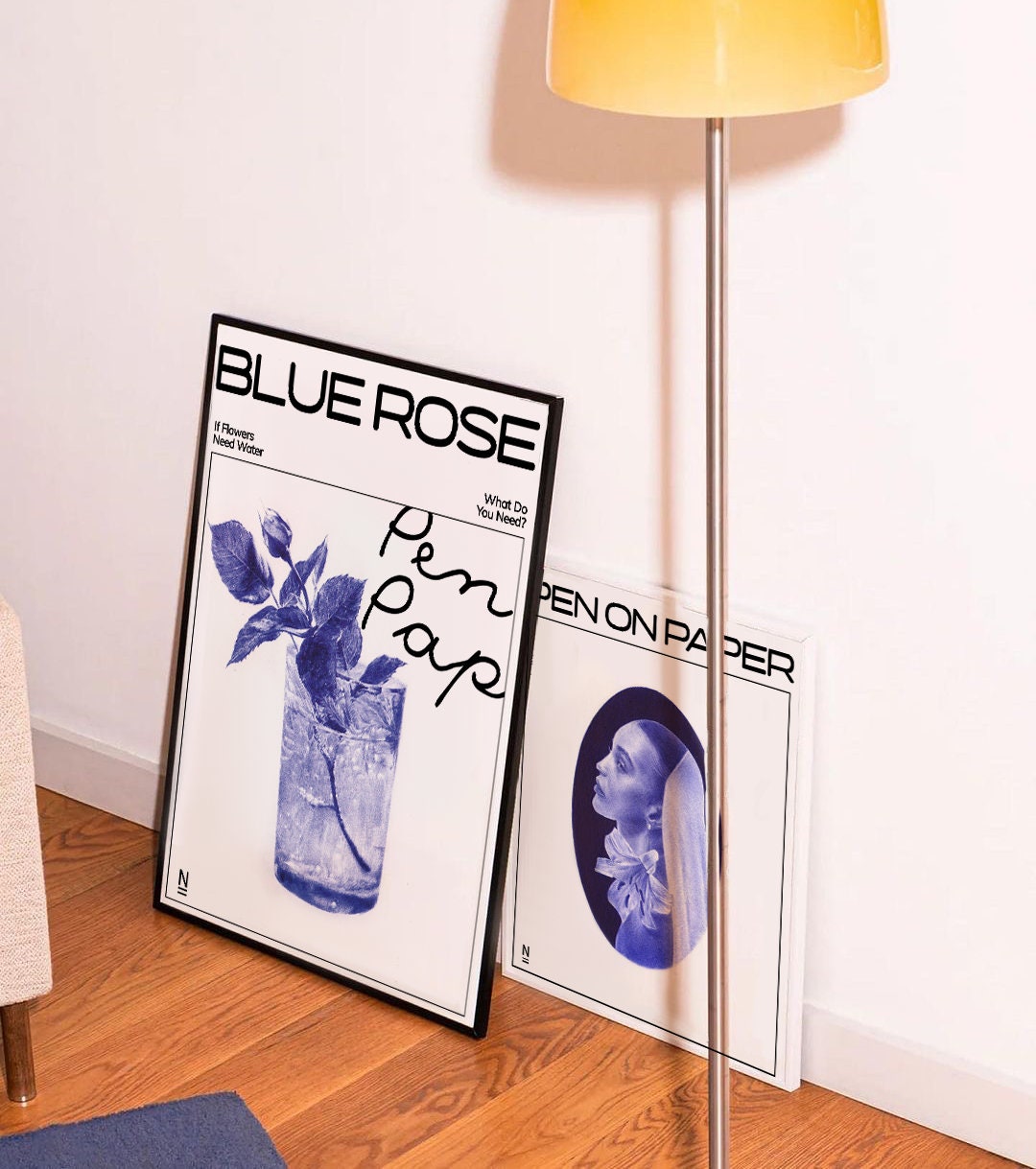 Blue Rose + Lily Girl DIGITAL PRINT - Etsy