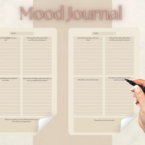 Mood Journal Prompts Mental Health Journal Therapy Journal Anxiety ...
