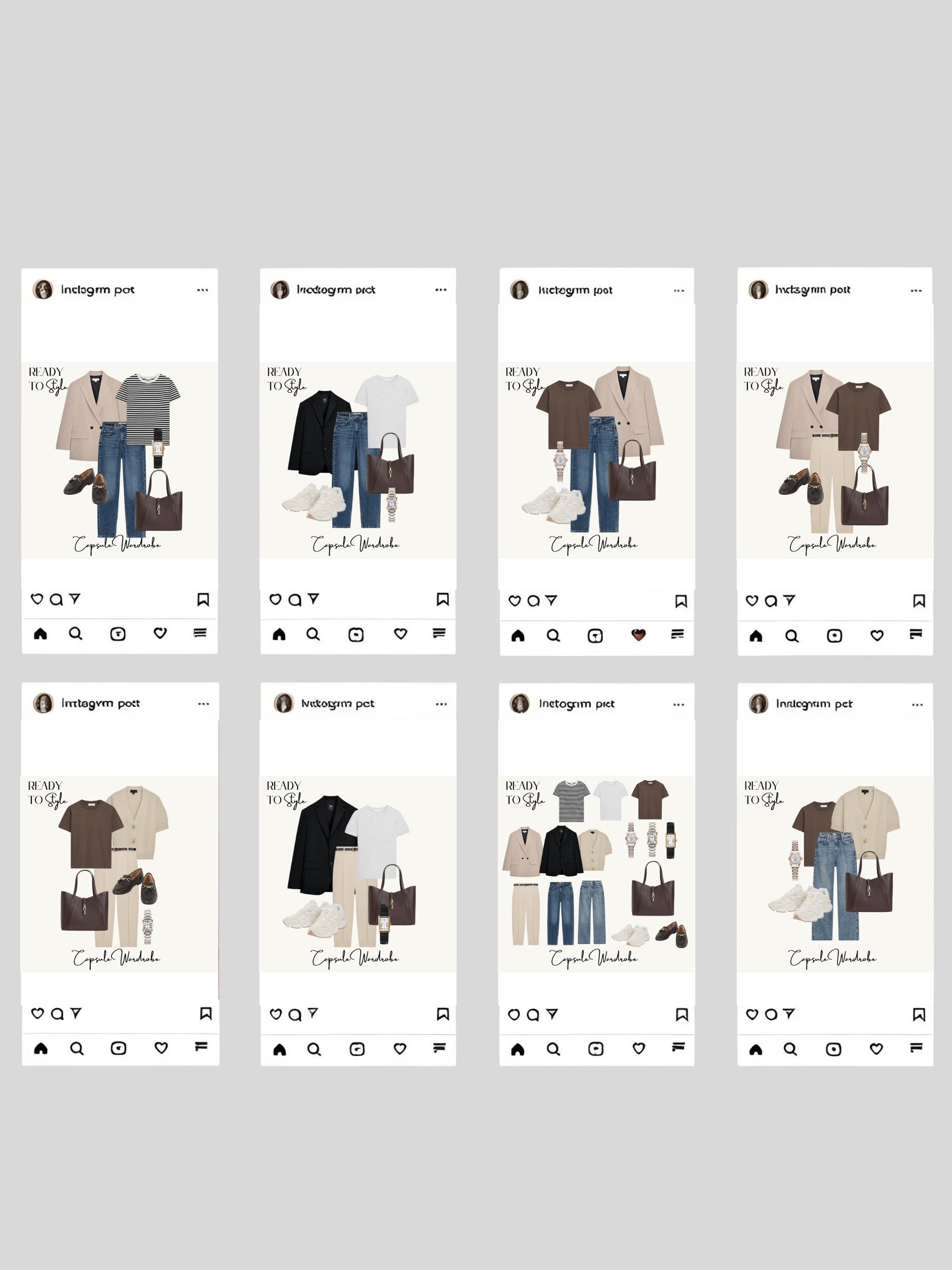 LTK Canva Templates Capsule Wardrobe Lookbook for Instagram Influencers ...