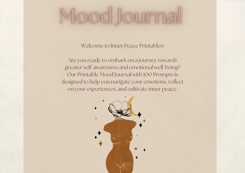 Mood Journal Prompts Mental Health Journal Therapy Journal Anxiety ...