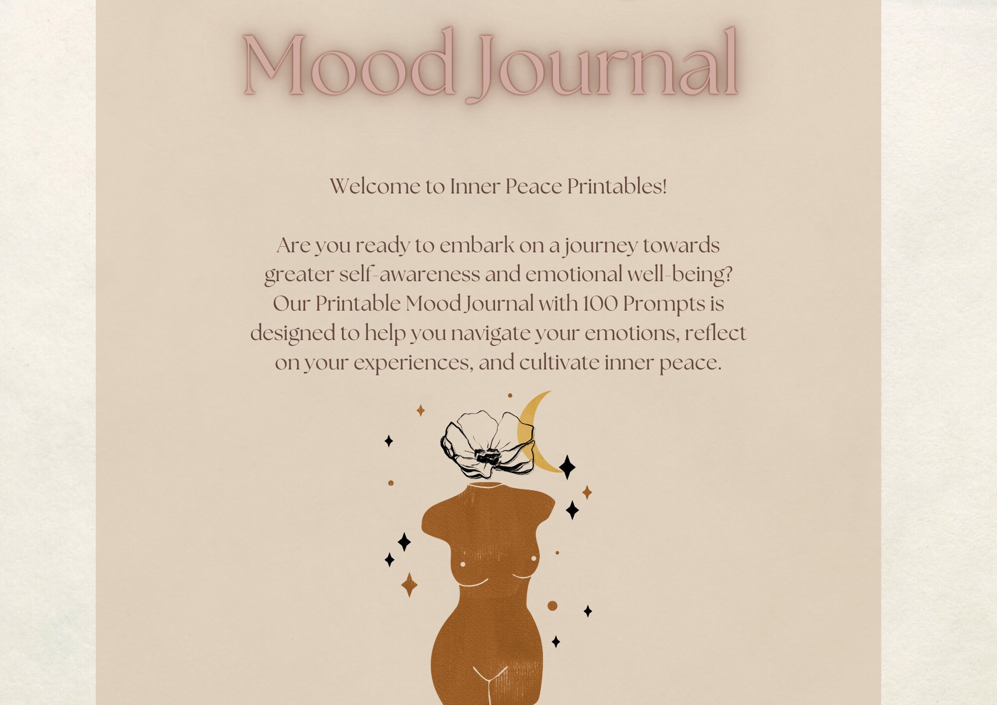 Mood Journal Prompts Mental Health Journal Therapy Journal Anxiety ...
