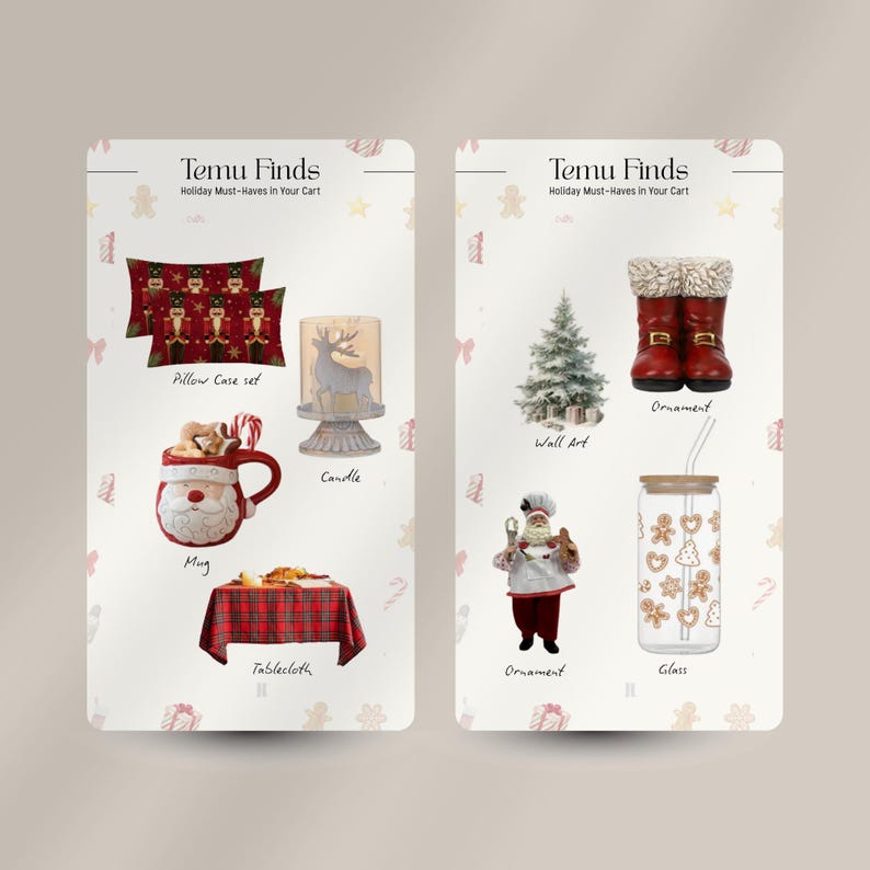 LTK Canva Template Christmas Temu Guide. Editable Instagram Layout for ...