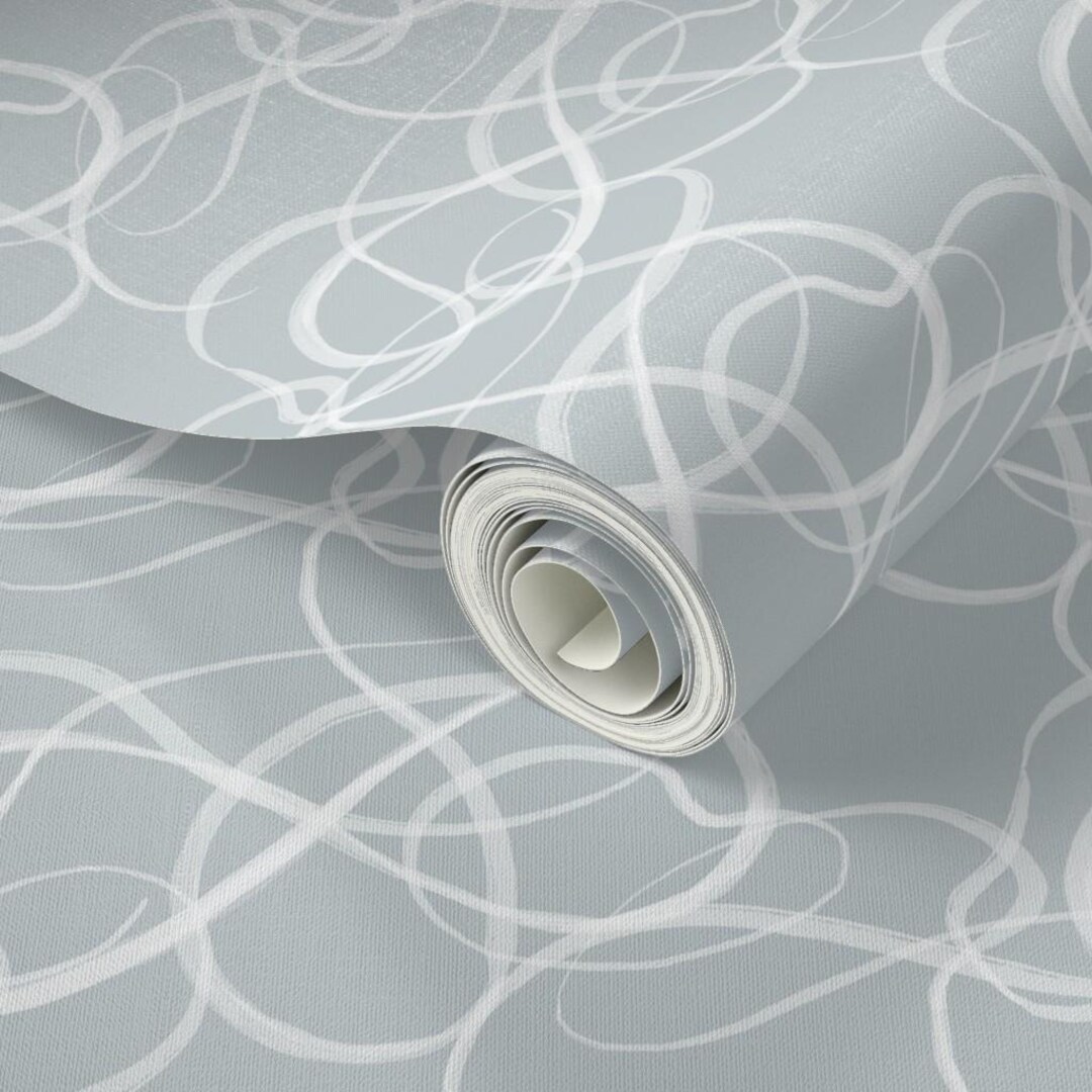 Infinity Swirls Wallpaper | Watery Blue Wallpaper | Abstract Minimalist ...