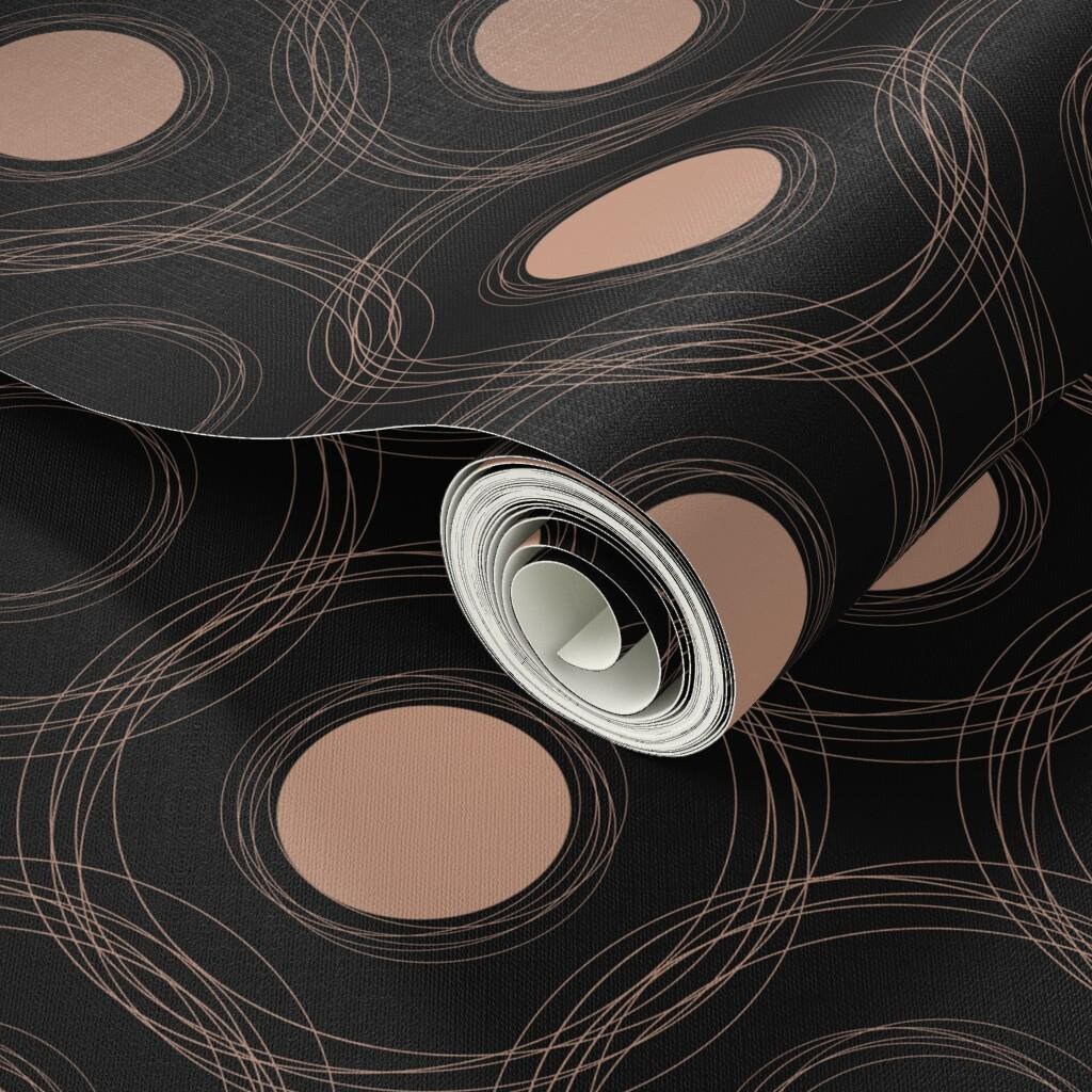 Diamond Spotlights Rose Gold Wallpaper | Vintage Glamour Art Deco ...