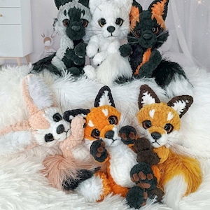 6in1 Little Foxes Crochet Pattern | 6 Fox Variants: Red, Arctic, Silver ...