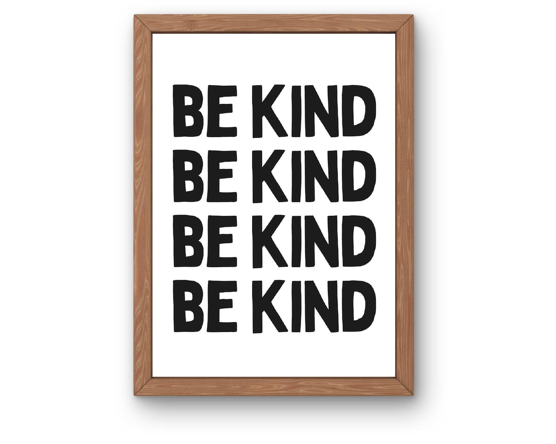 Be Kind Motivational Classroom Wall Art Bundle, Inspirational Poster ...