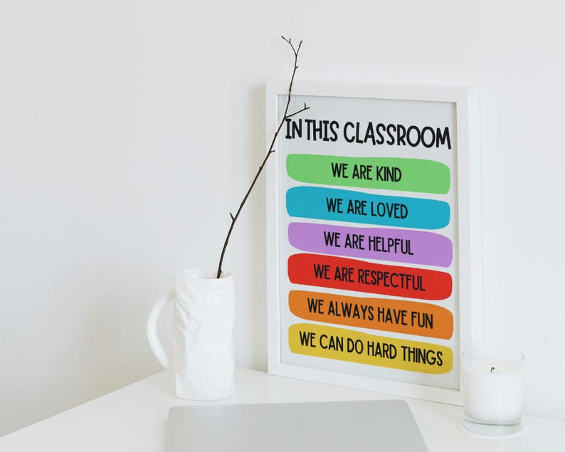 In This Classroom, Motivational Classroom Wall Art, Inspirational ...