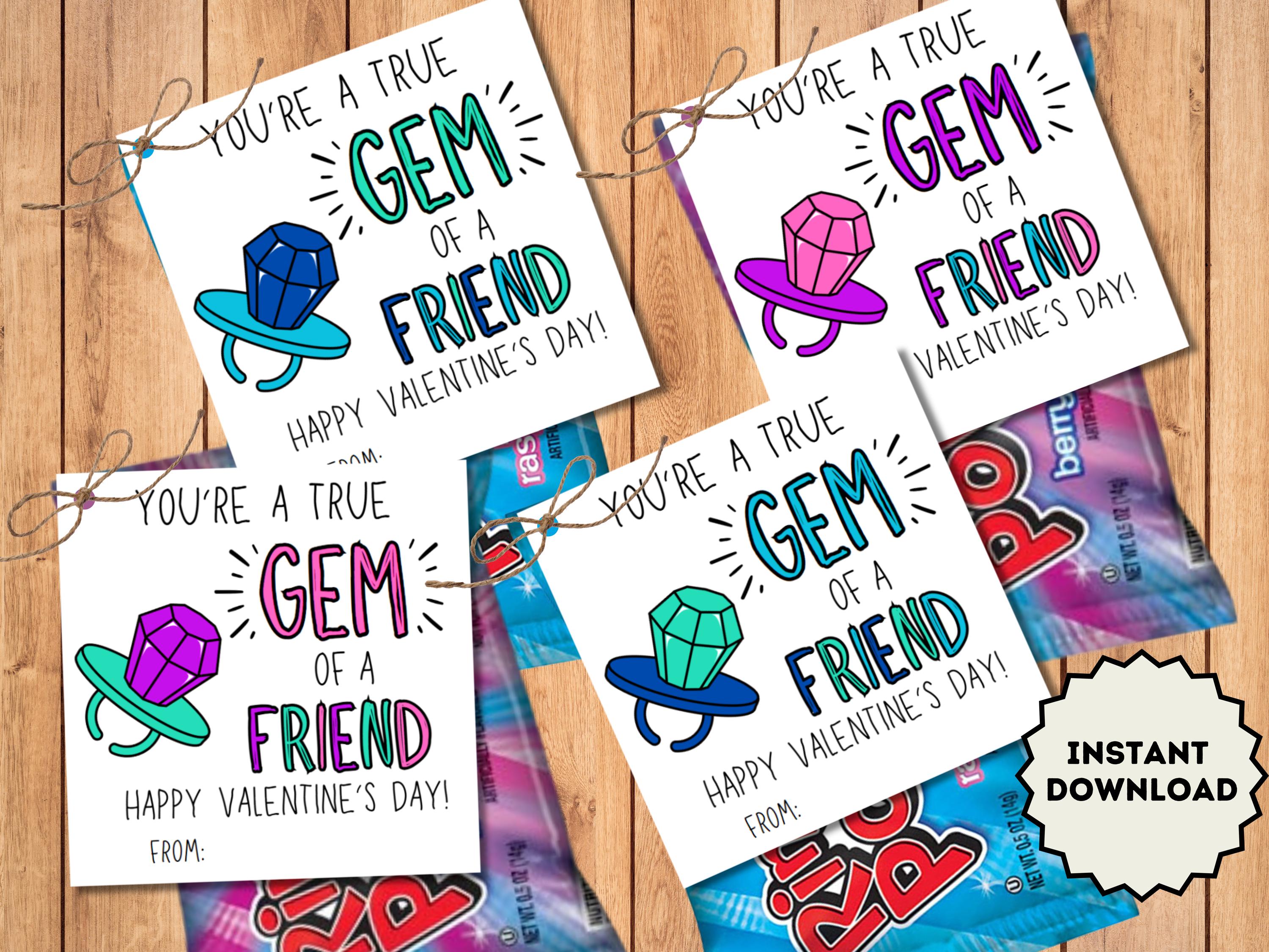 PRINTABLE Valentine Card, Ring Pop Valentine Card, Printable Classroom ...