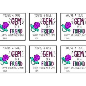 PRINTABLE Valentine Card, Ring Pop Valentine Card, Printable Classroom ...