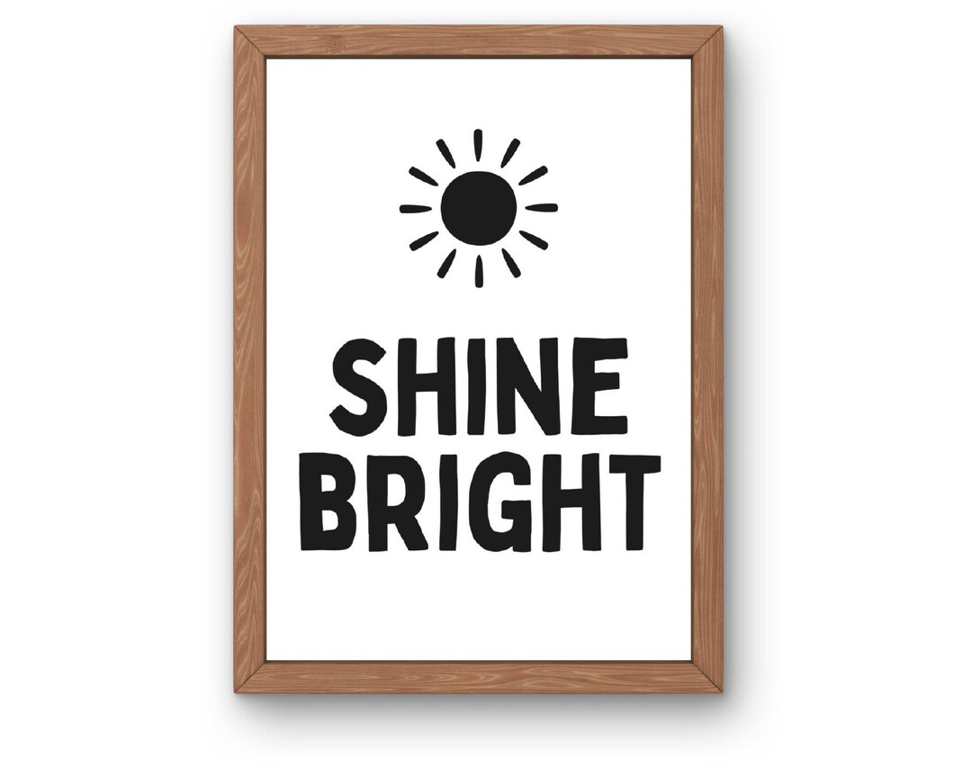 Shine Bright Motivational Classroom Wall Art Bundle, Inspirational ...